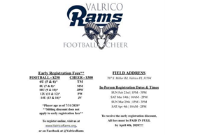 Valrico Rams Youth Football and Cheer > Home